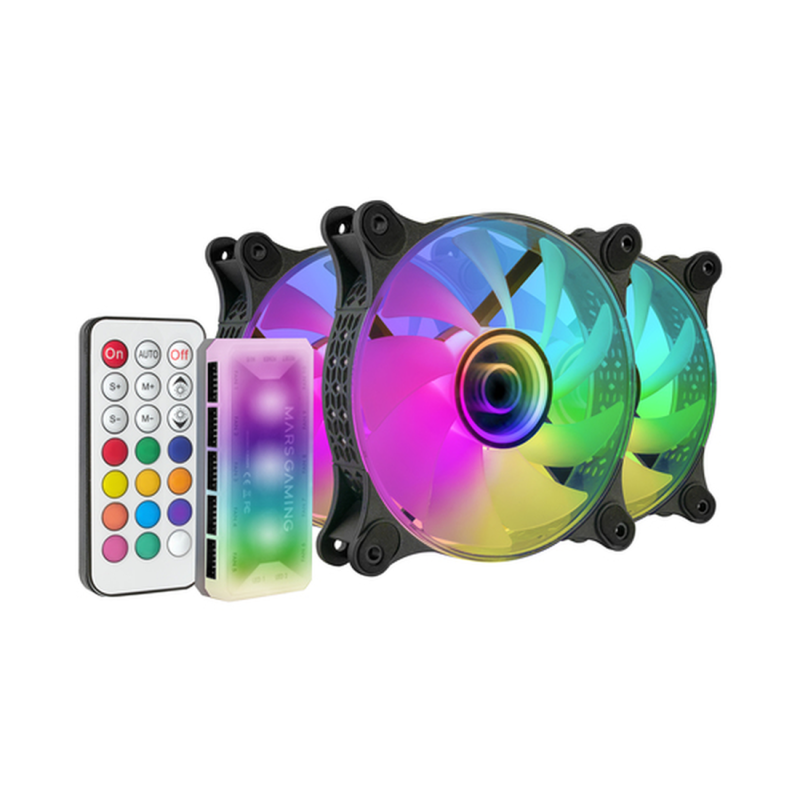 Ventilateur VENTIL CASE MF3DKIT KITX3 RGB BLACK MARS GAMING ...